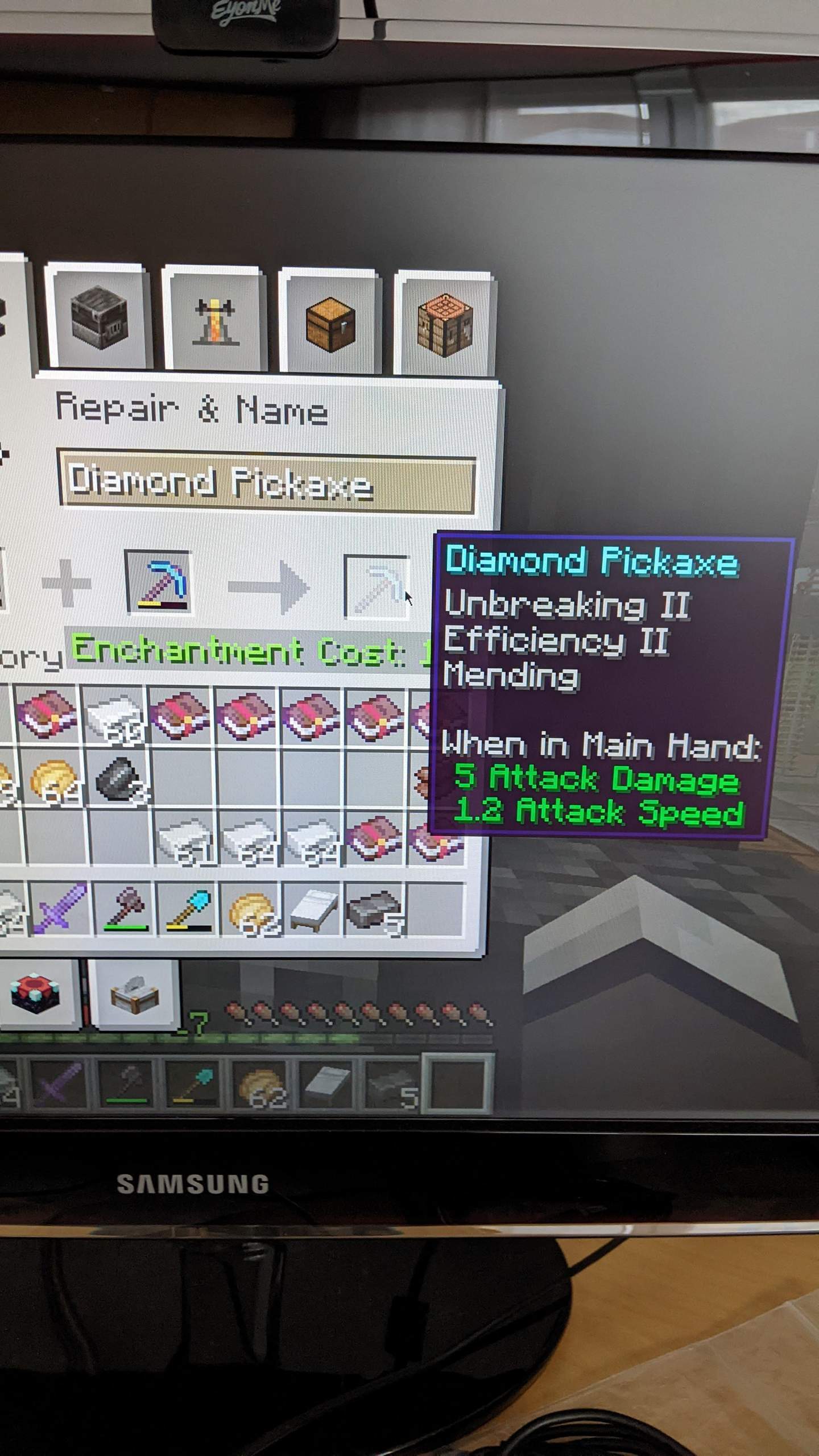 Minecraft anvil Bug? (Java, Minecraft Server, Glitch)