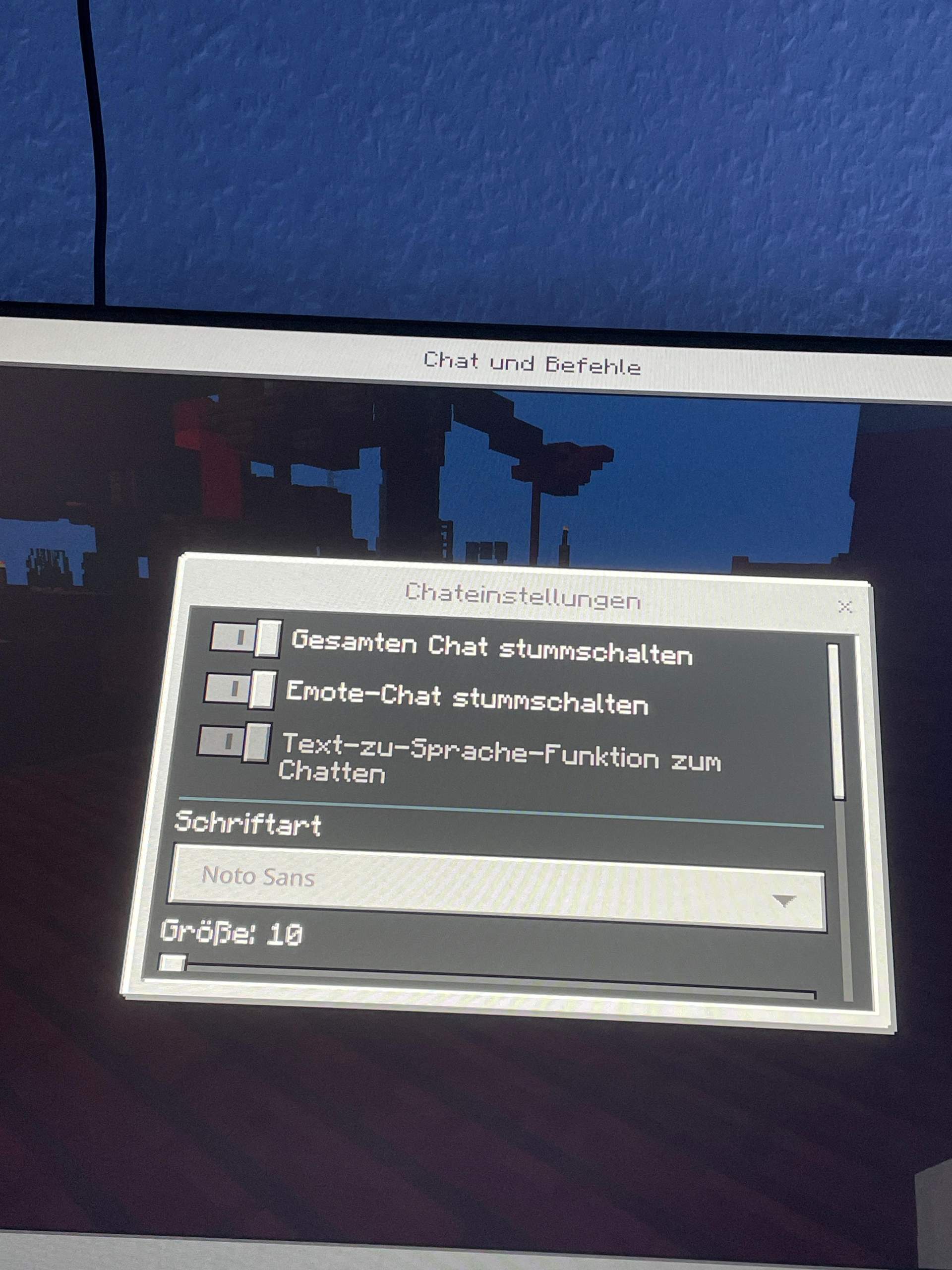 Minecraft bedrock chat kleiner oder ganz weg machen? (PlayStation 5 ...