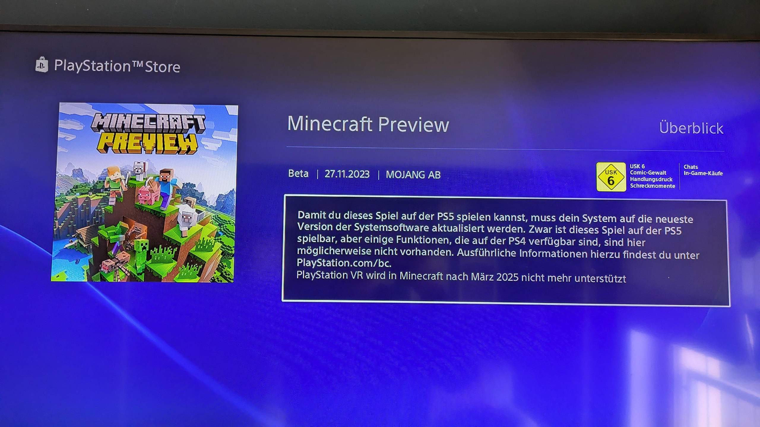 Minecraft Bedrock Preview lässt sich nicht herunterladen? (PlayStation ...