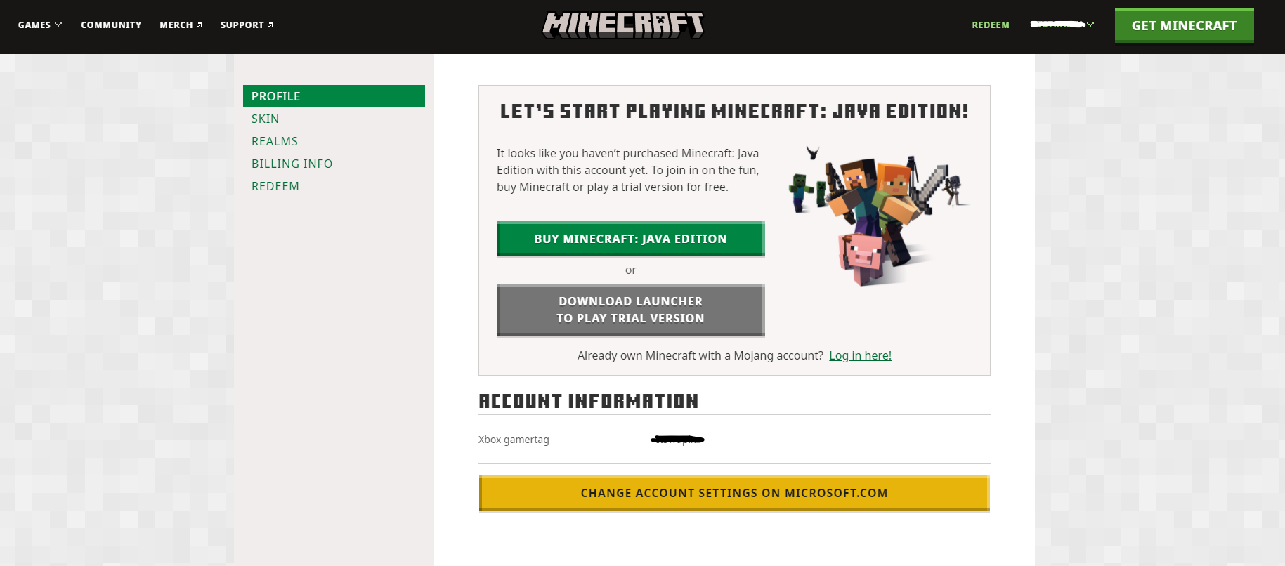 Minecraft Java Account nach Migration weg (bzw. kein Zugriff mehr ...