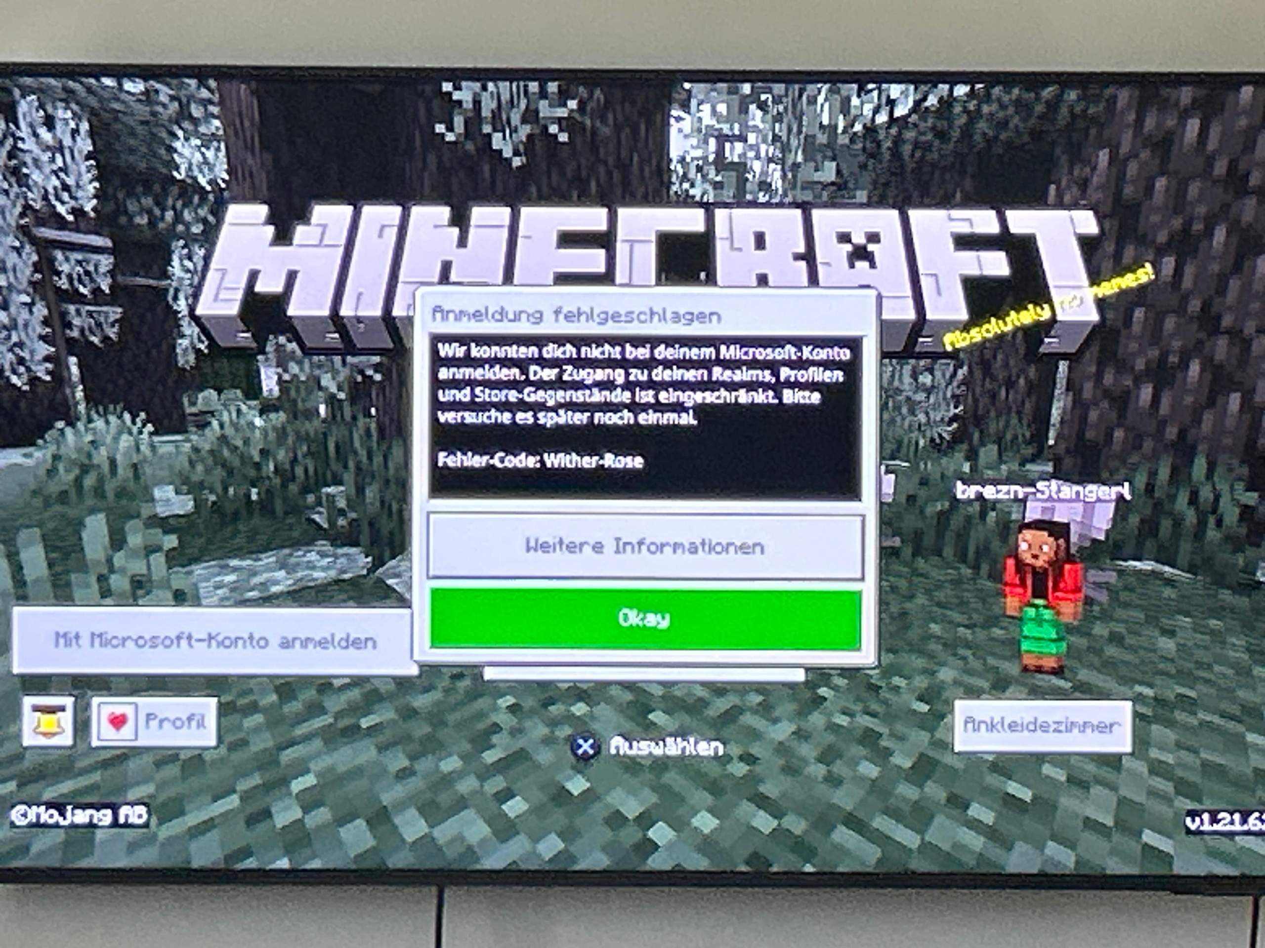 Minecraft Microsoft Konto anmelden? (PC, Computerspiele, PlayStation 4)