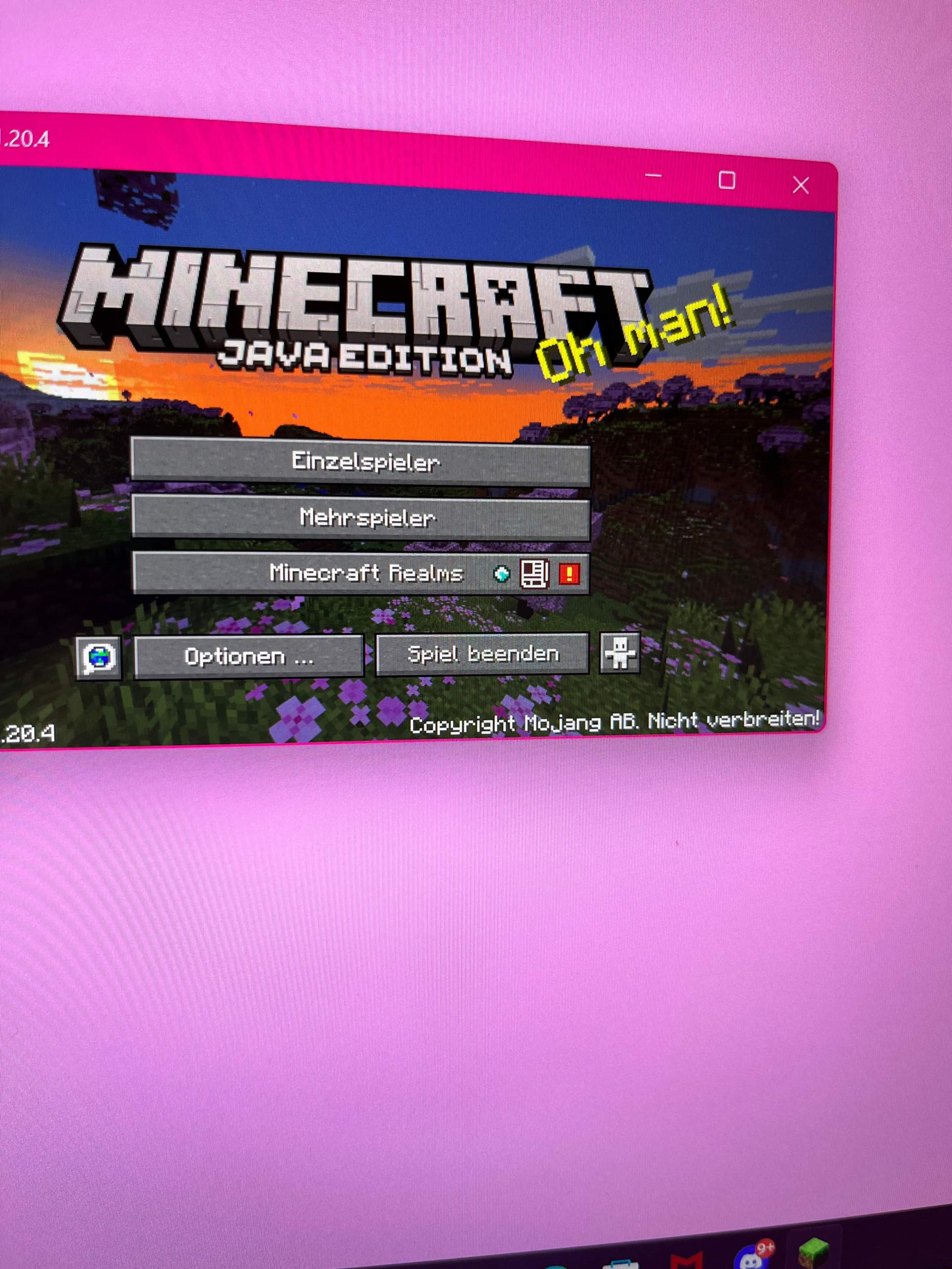 minecraft nicht auf bildschirm? (PC, Minecraft Java Edition)