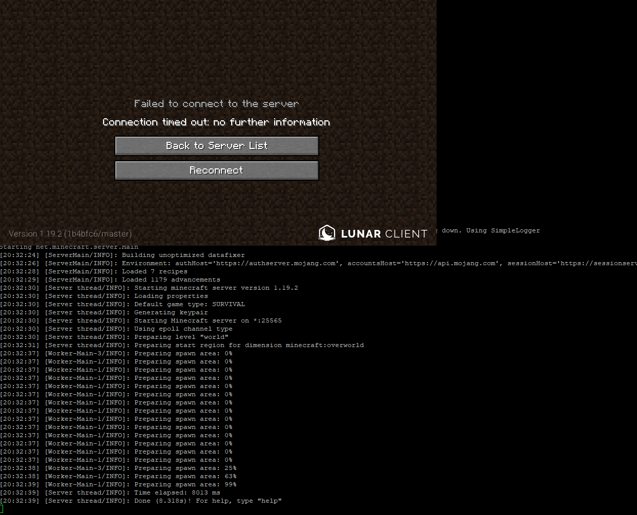 Minecraftserver Connection Timed Out Minecraft Server Ubuntu