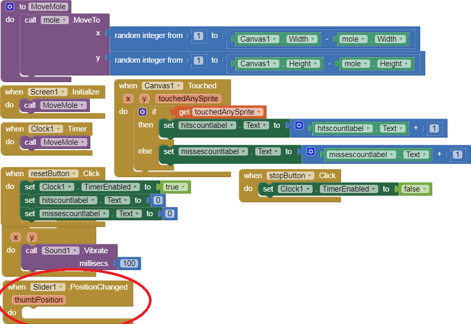 MIT App Inventor 2 Slider benutzen um spiel schneller/langsamer zu ...