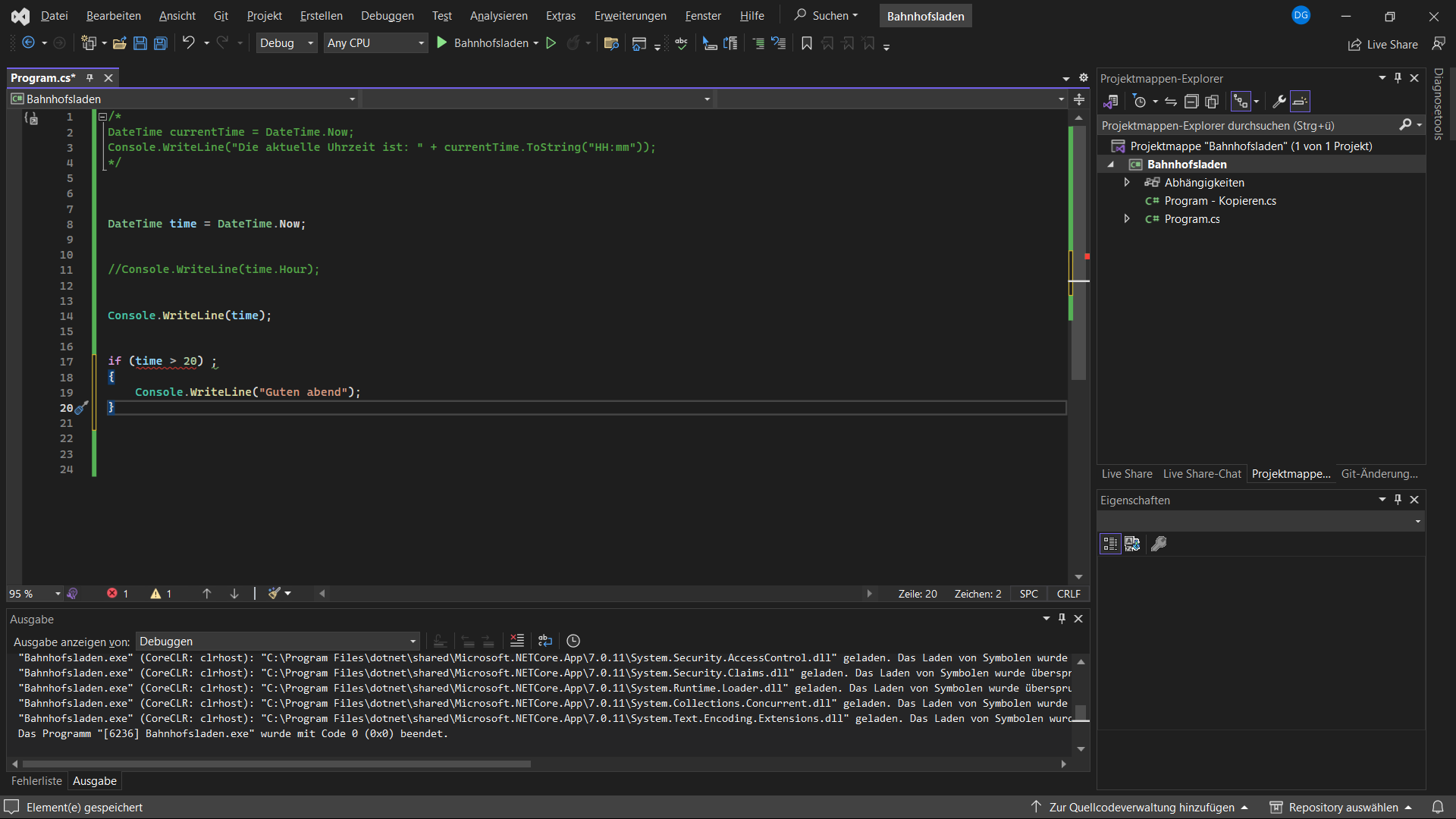 Mit der Uhrzeit programmieren in C#? (C Sharp)