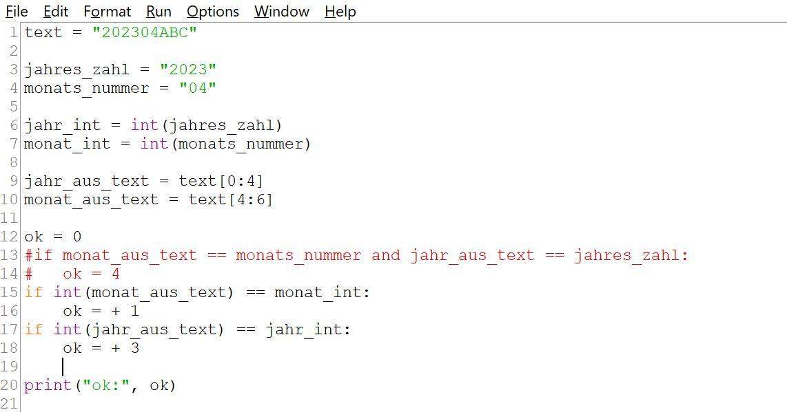 mit Python zwei Werte mit IF abfragen? (Python 3)