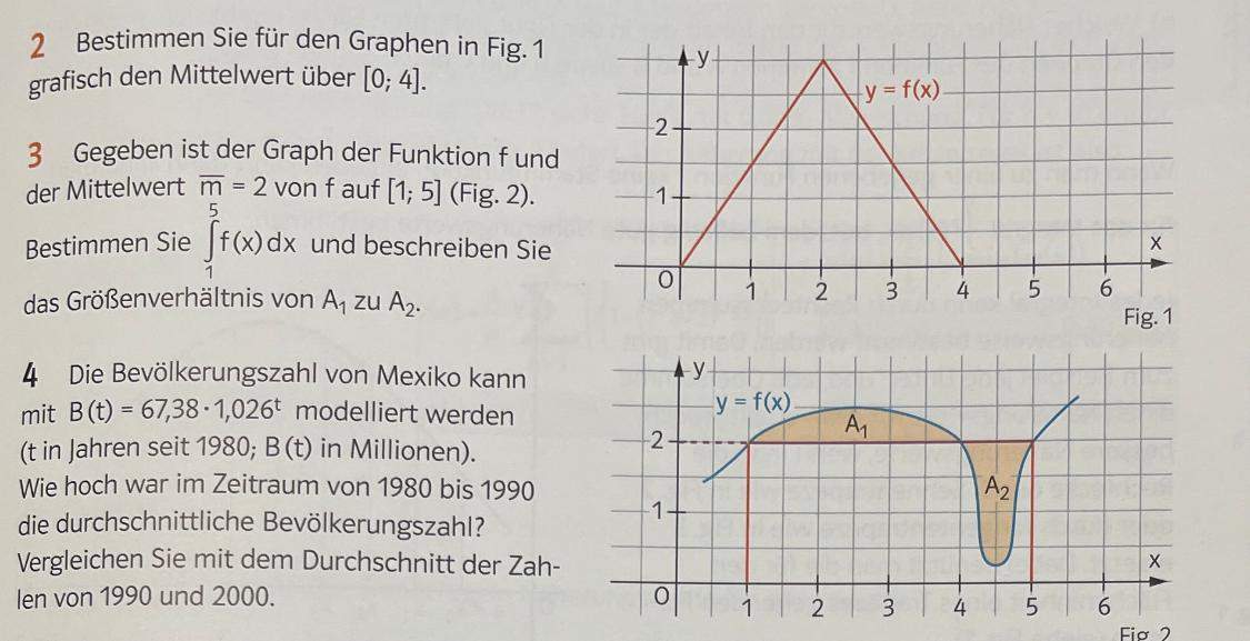 Mittelwert bezüglich Integrale..? (Schule, Mathematik, Funktion)