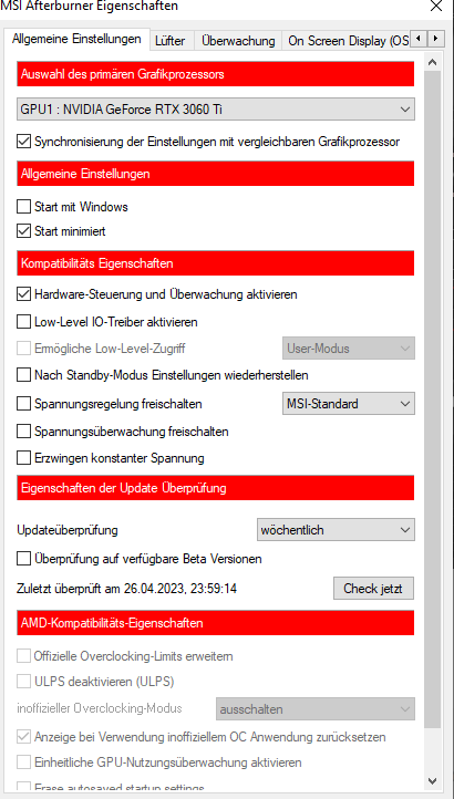 Msi afterburner setzt meine einstellung immer zurück was tun? (Gaming ...