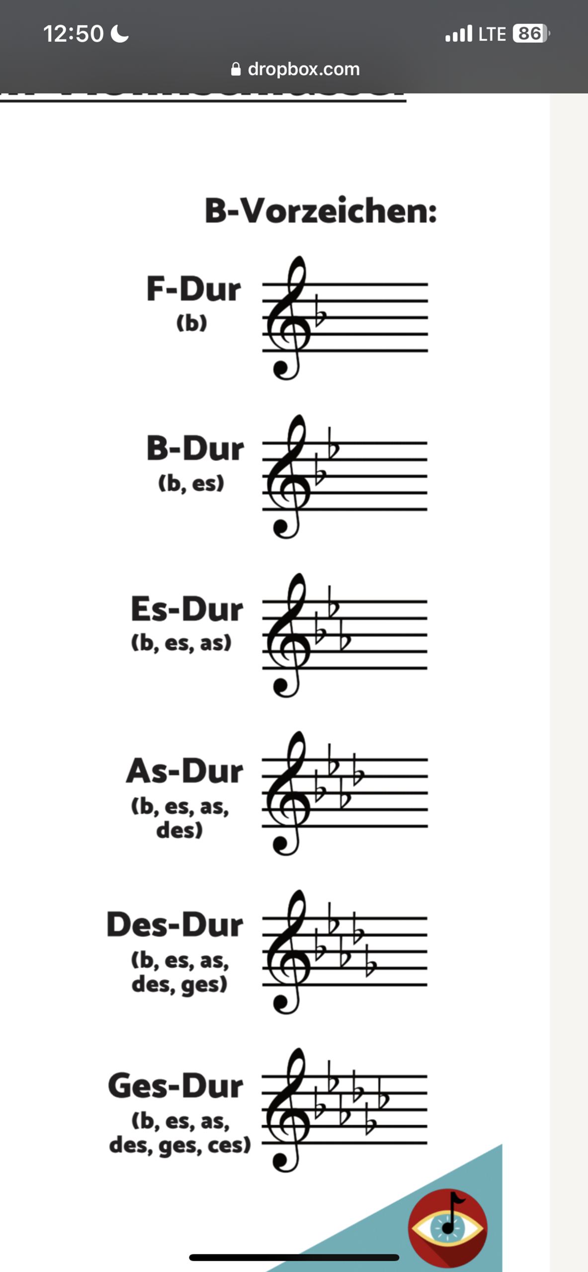 Musik? (Noten, Musikunterricht, Vorzeichen)