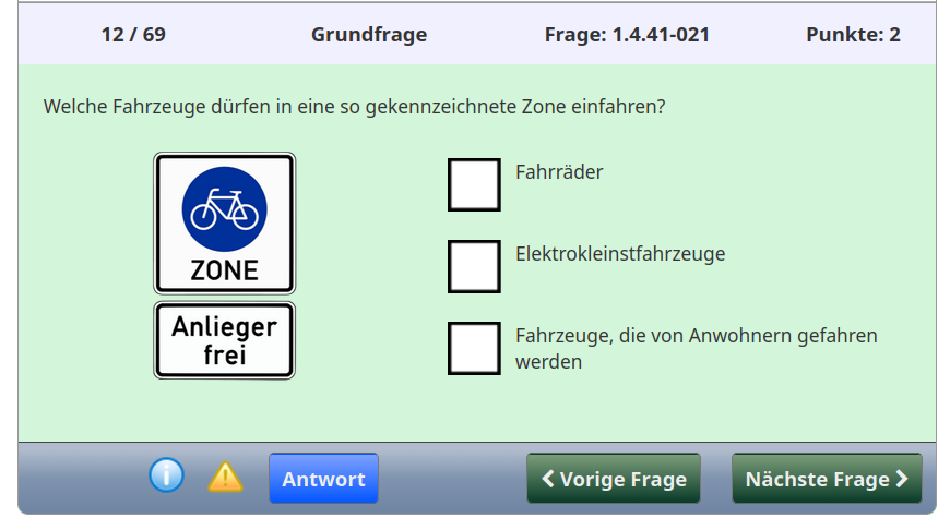 Muss man dort halten wollen, um die Voraussetzung des "Anlieger frei ...