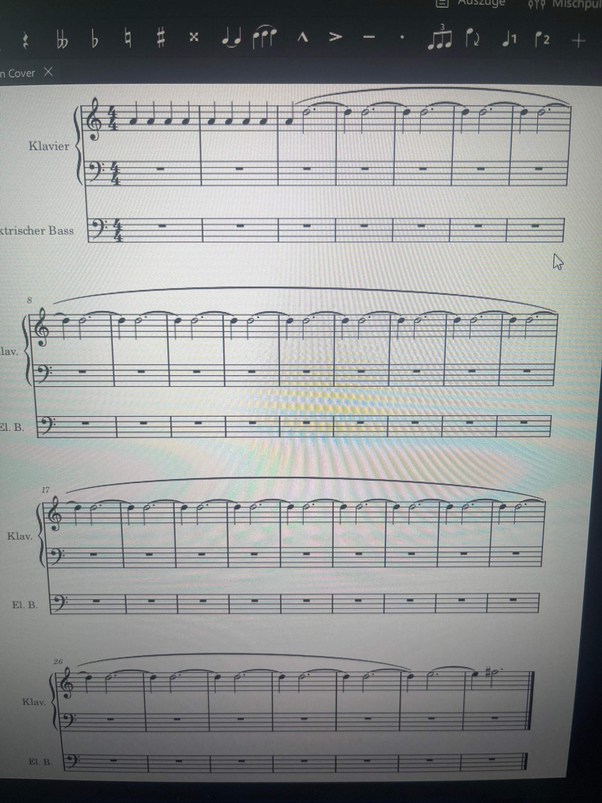 Musscore Noten sind anders? (Musik, MuseScore, Dateifehler)