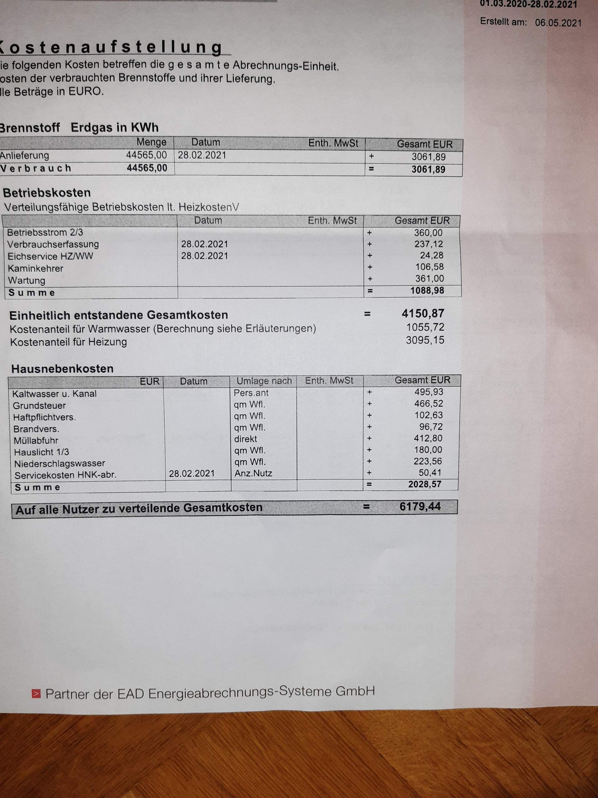 Nebenkostenabrechnung plötzlich viel höher trotz weniger Verbrauch ... Nebenkostenabrechnung plötzlich viel höher trotz weniger Verbrauch ...