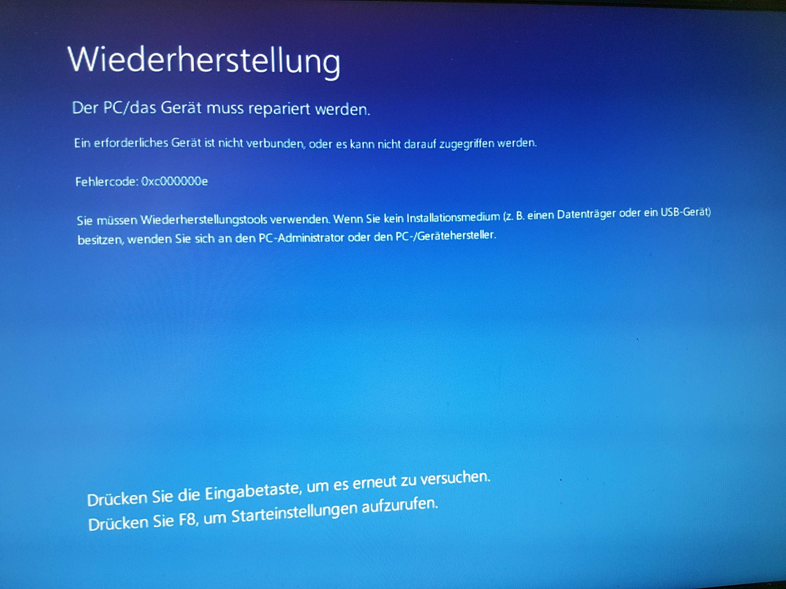 Neuer PC hat nach 2 Tagen VGA Fehler und startet nicht mehr (Fehlercode: 0xc000000e)? (Computer ...