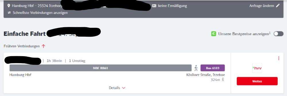 Nordbahn mit hvv ticket? (Deutsche Bahn, Hamburg, ÖPNV)
