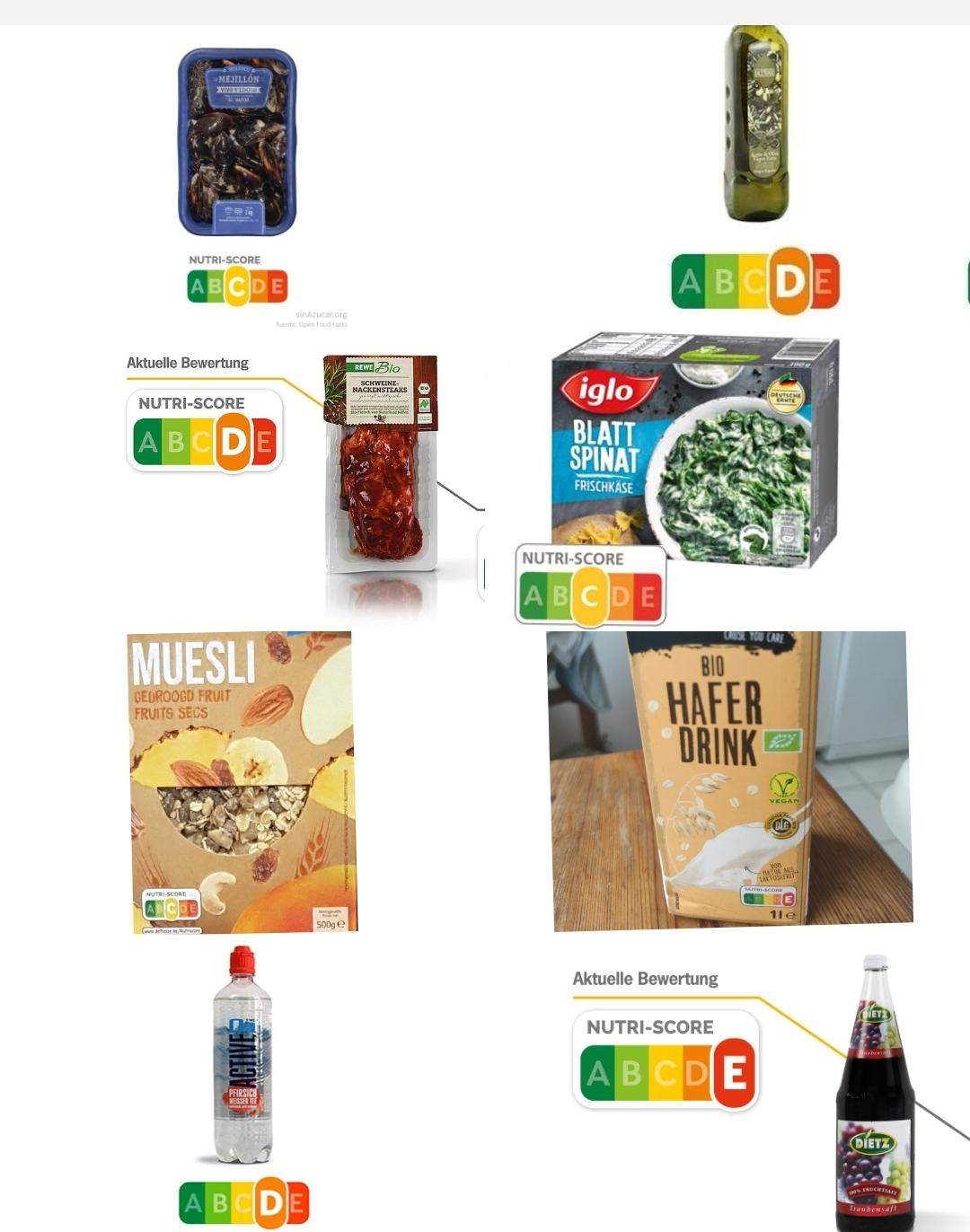 Nutriscore Einstufungen? (Gesundheit und Medizin, Ernährung, Leben)