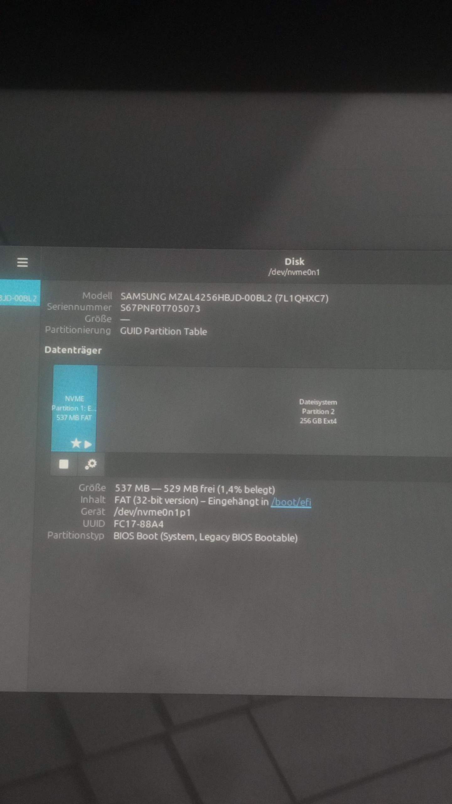 NVMe hat in Linux weniger Speicherplatz als wie im Bios? (SSD, Solid-State-Drive, Linux Mint)