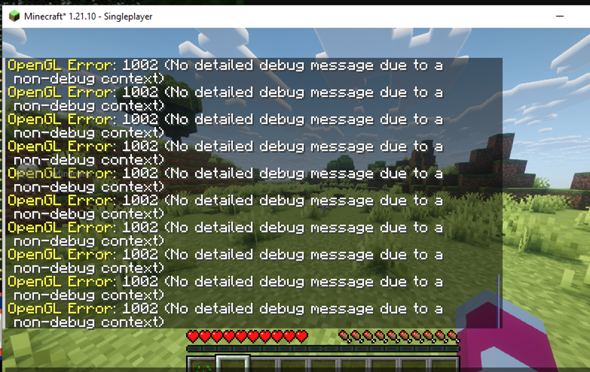 open gl error 1002 - wie fixen? (PC, Computerspiele, Minecraft)