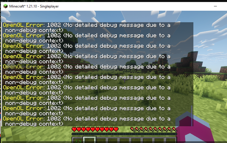 open gl error 1002 - wie fixen? (PC, Computerspiele, Minecraft)