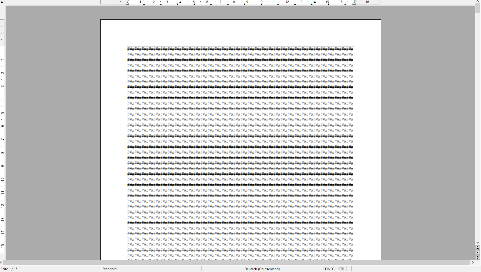 Open-Office Writer Dokument zeigt nur noch #### und beim Öffnen einen ...