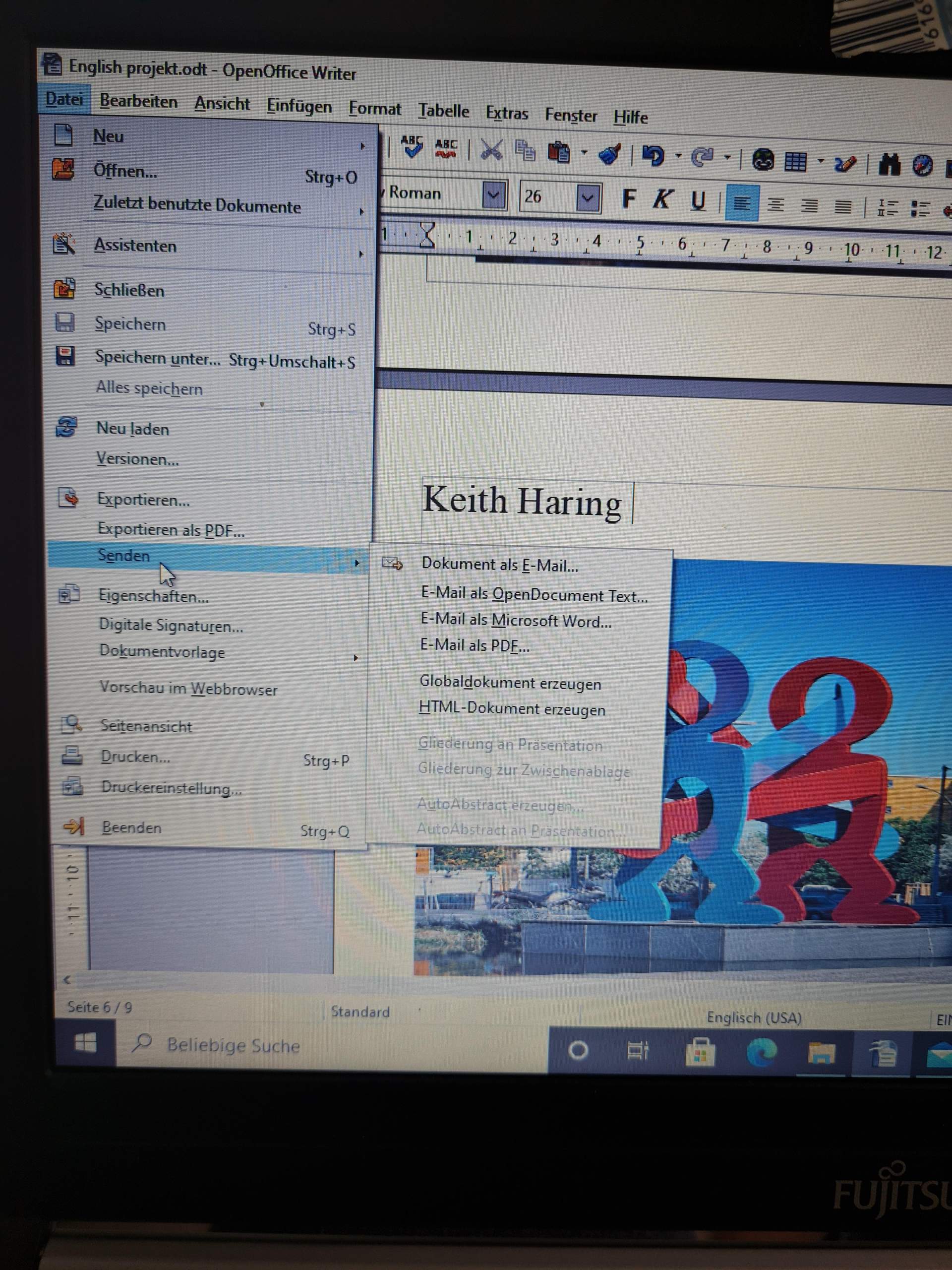 Openoffice Writer als Email verschicken? (Computer, Technik, Technologie)