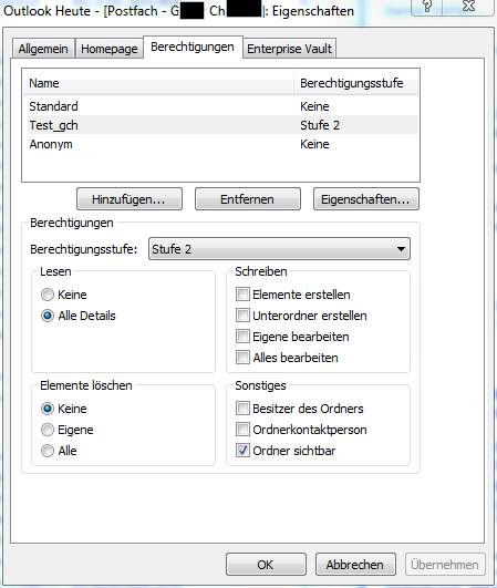Outlook 2007 Postfach Rekursiv / mit Unterordnern / komplett / auf ...