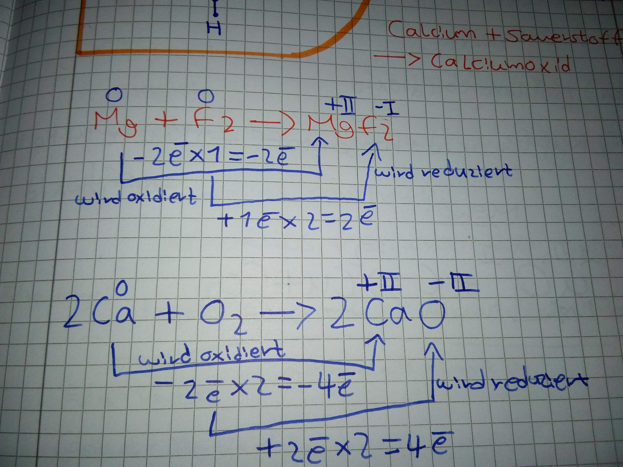 oxidation reduktion chemie? (Schule)