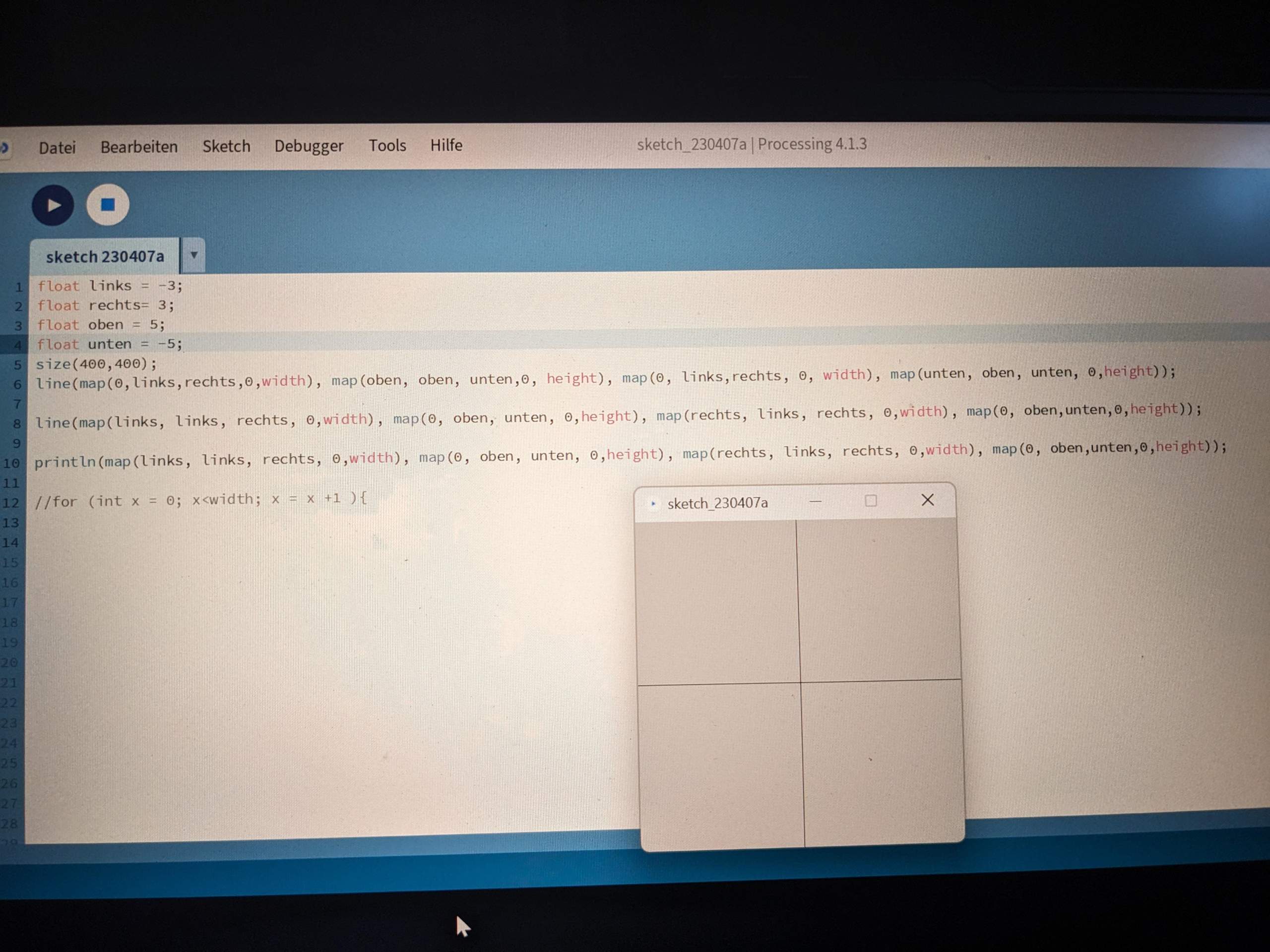 Parabel in Koordinatensystem programmieren? (Java, Processing)