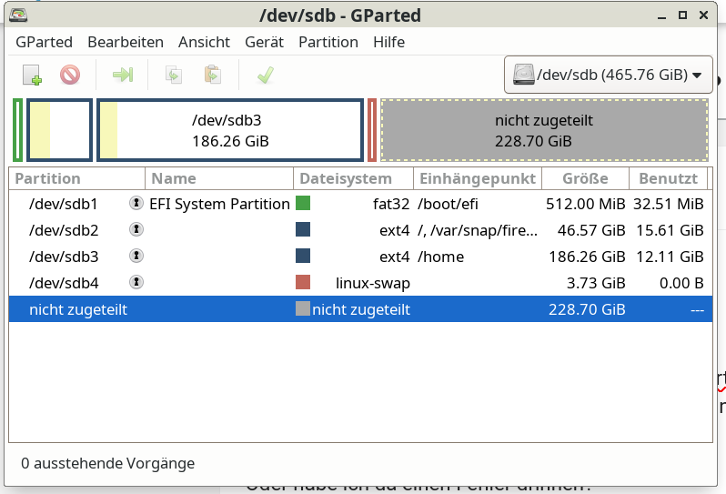 Partitionen zusammenführen in Linux? (SSD, Partition)