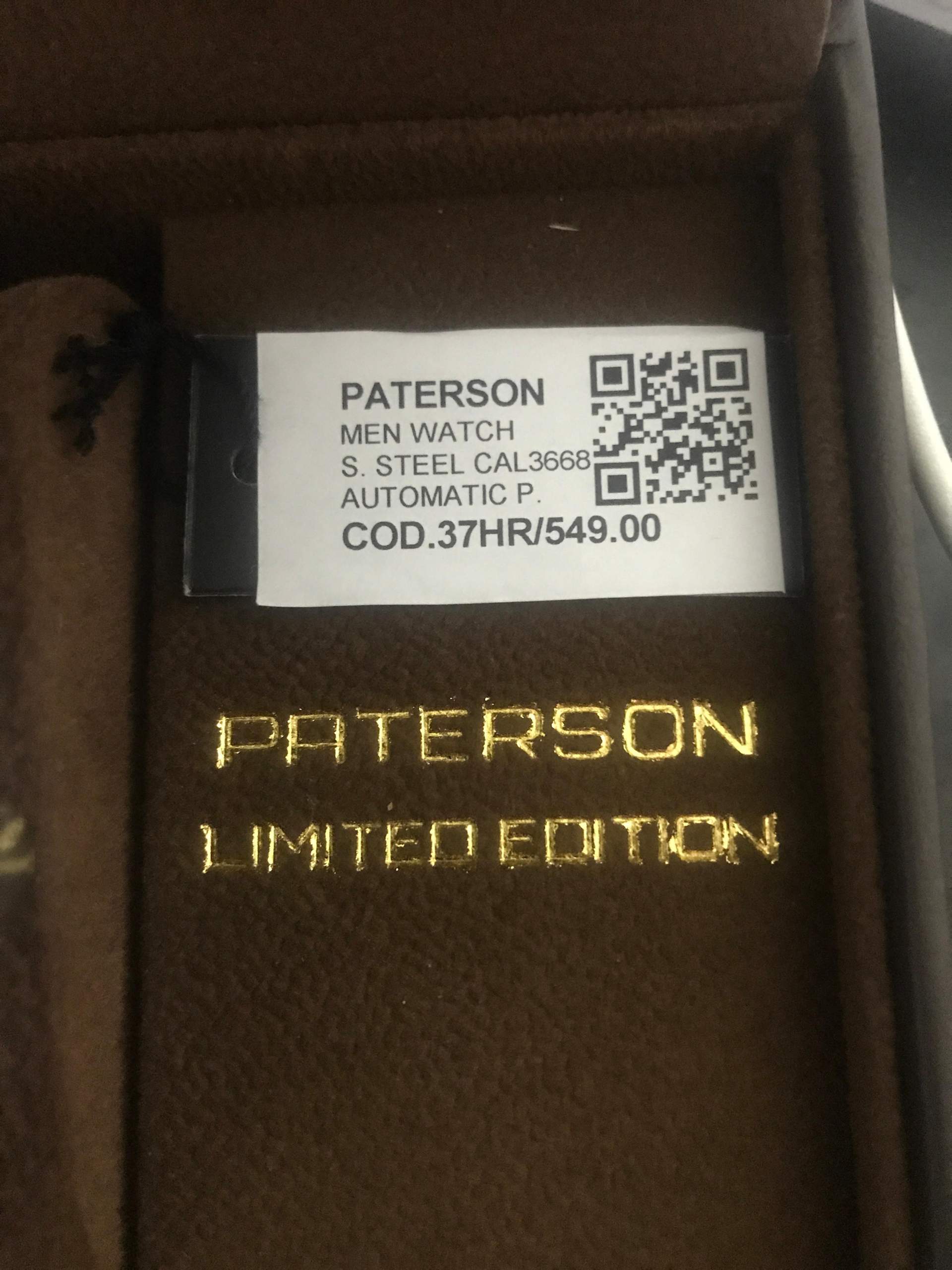 Paterson Uhr Wert/Original?