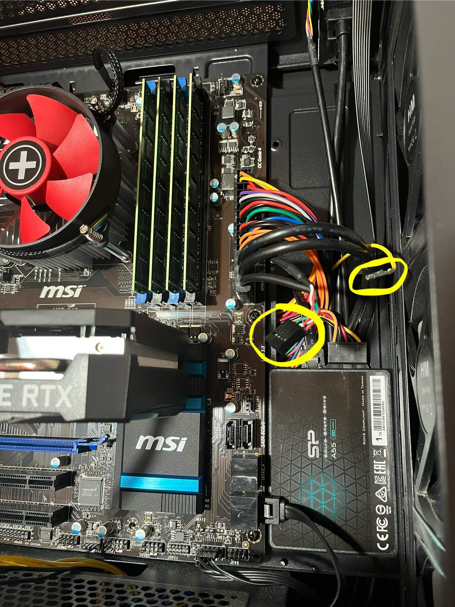 Pc kabel hat sich gelöst? (Gaming PC, Mainboard, pc-kabel)