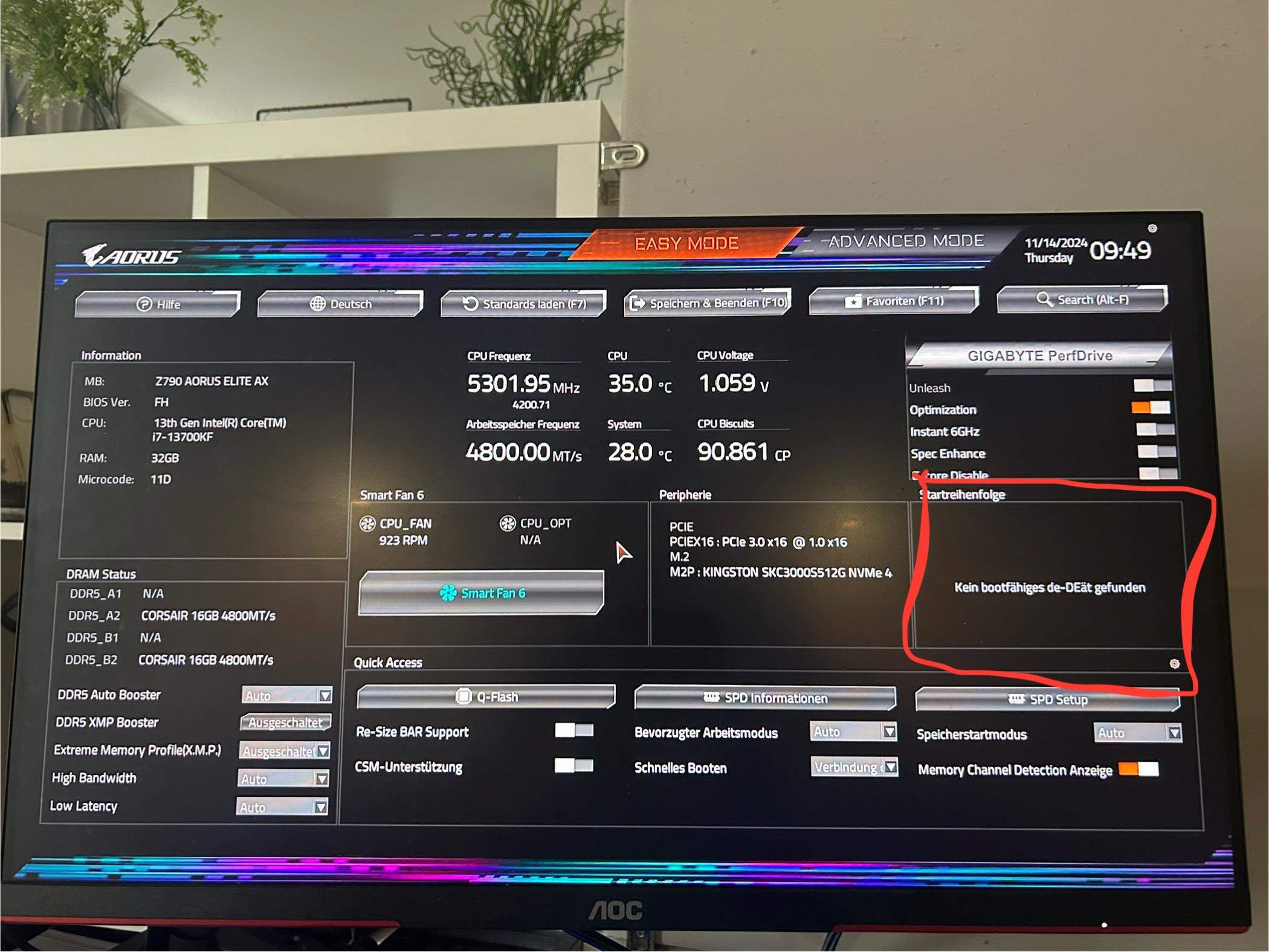 Pc startet auf einmal nur noch bios? (Gaming PC, CPU, Mainboard)
