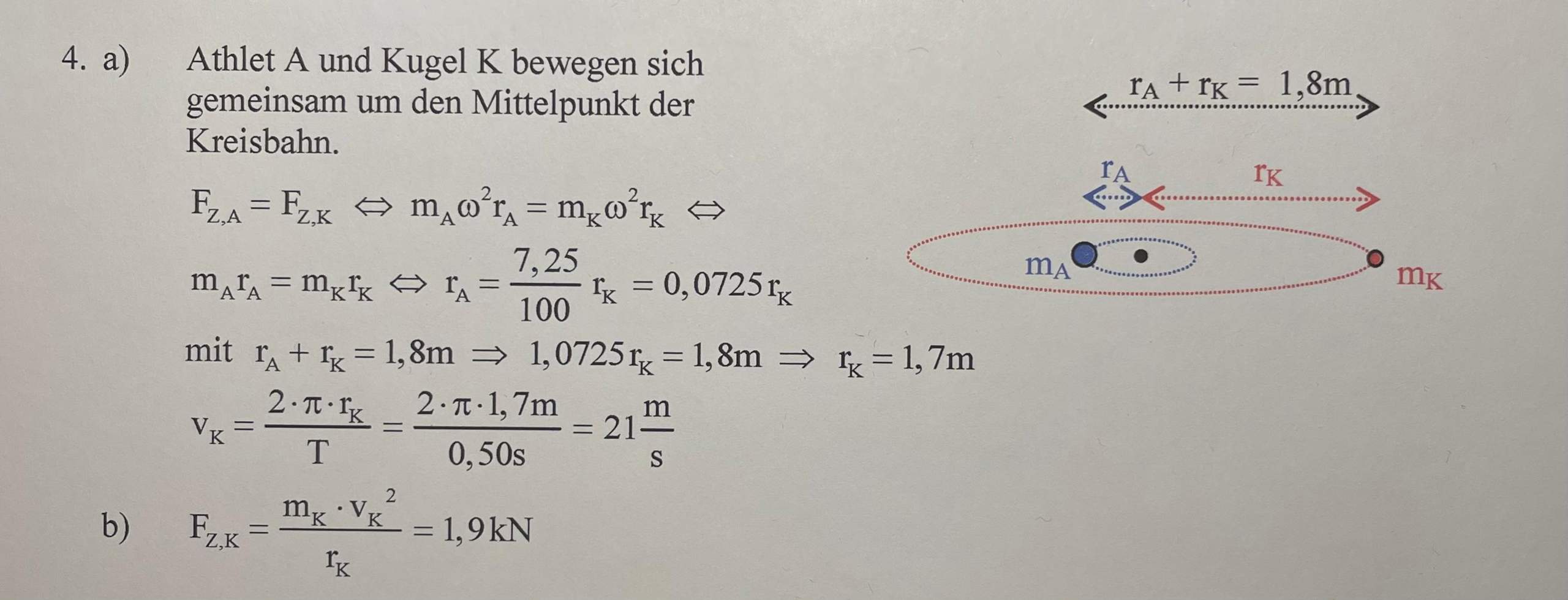 [Physik] Aufgabe zur Zentripetalkraft: Radius Kreisbahn? (Energie ...