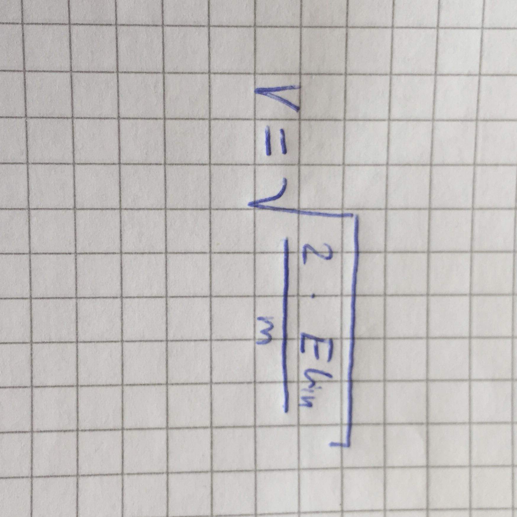 Physik Formel Herleitung Geschwindigkeit von bewegten Teilchen in mag ...