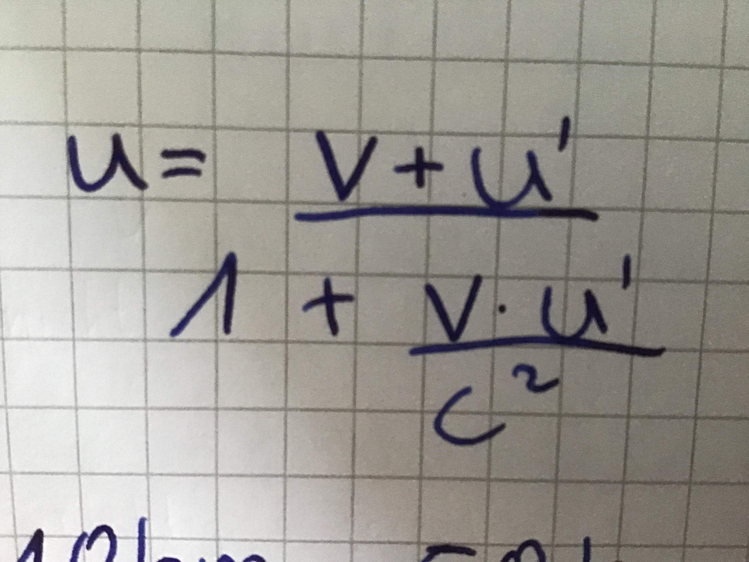 Physik Formel Relativitistische Geschwindigkeitsaddition ...