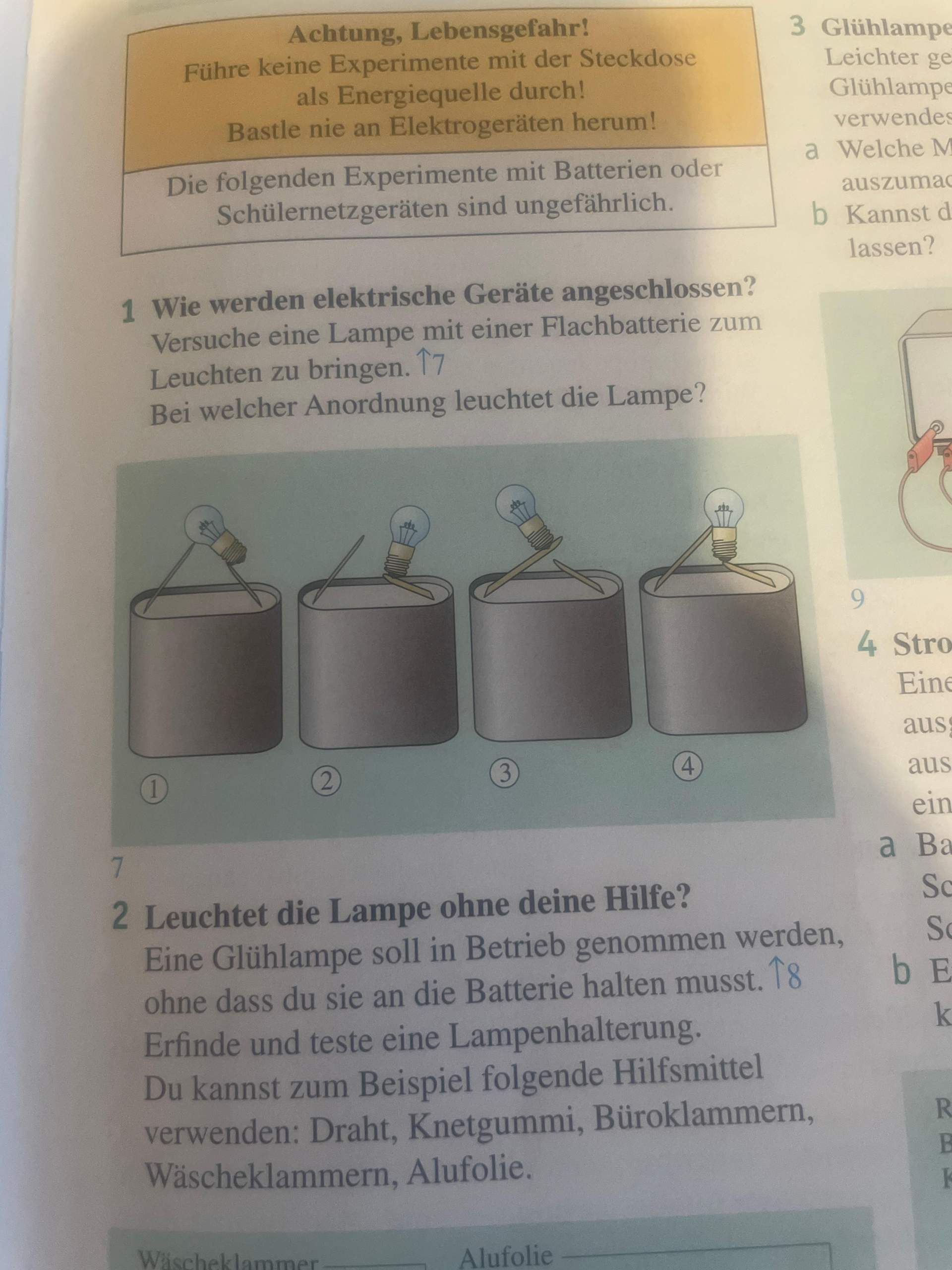 Physik frage? (Strom, Licht)