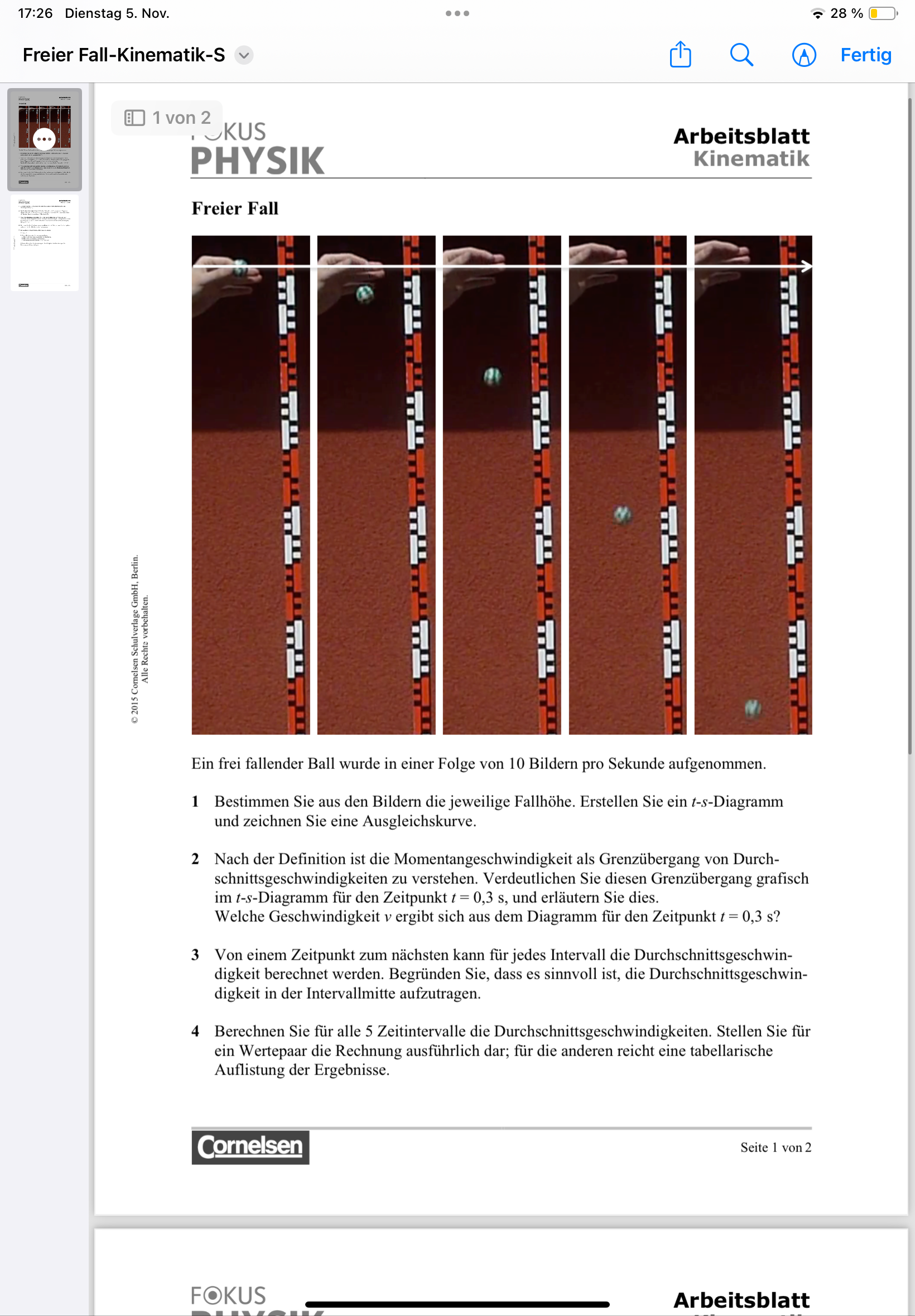Physik freier Fall? (Geschwindigkeit, Physiker, Beschleunigung)