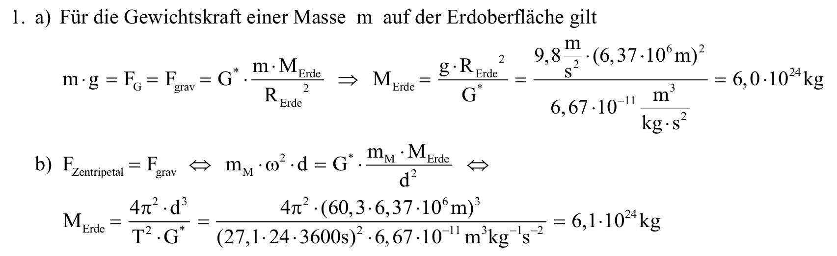 [Physik] Hilfe benötigt beim Gravitationsgesetz? (Energie, Formel, Geschwindigkeit)