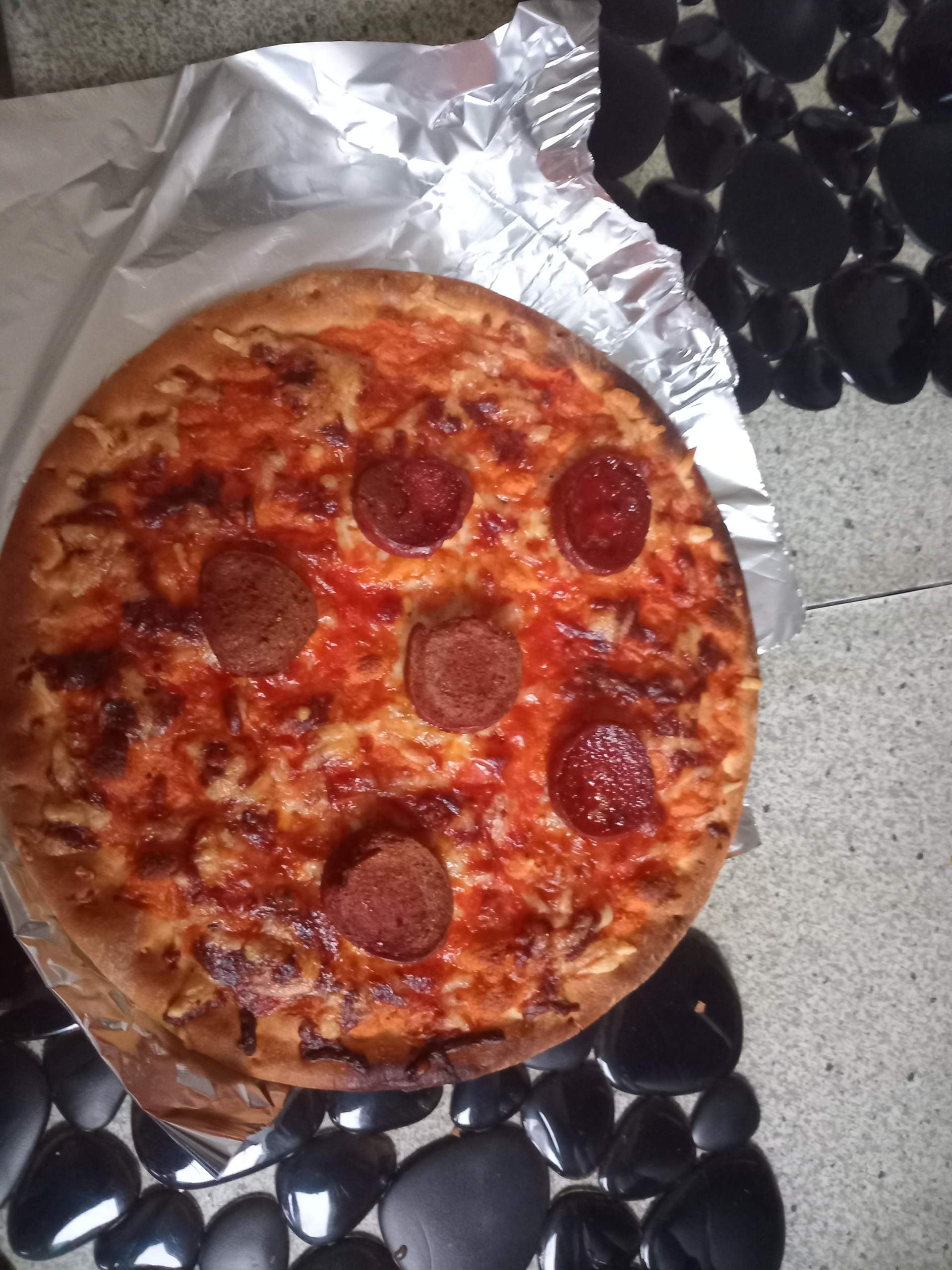 Pizza verbrannt? (Essen, Hunger, Fast Food)