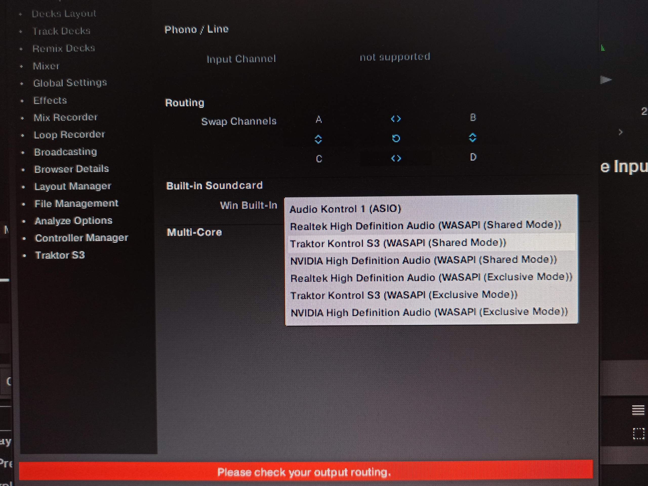"Please Check your Output Routing" fehlermeldung Traktor Pro 3? (Computer, Technik, Spiele und ...