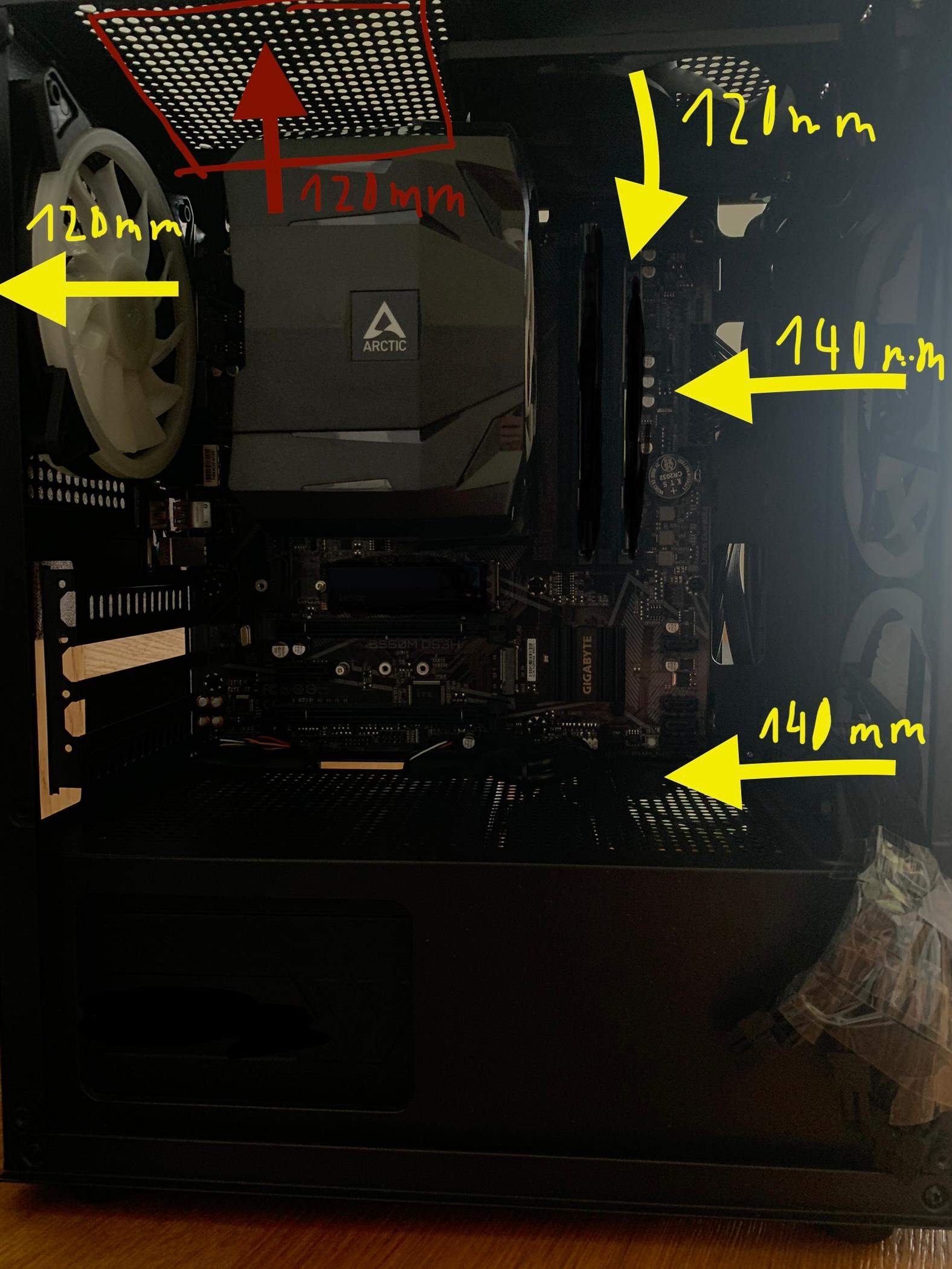 Position der PC-Lüfter gut für einen guten Airflow im PC? (Gaming ...