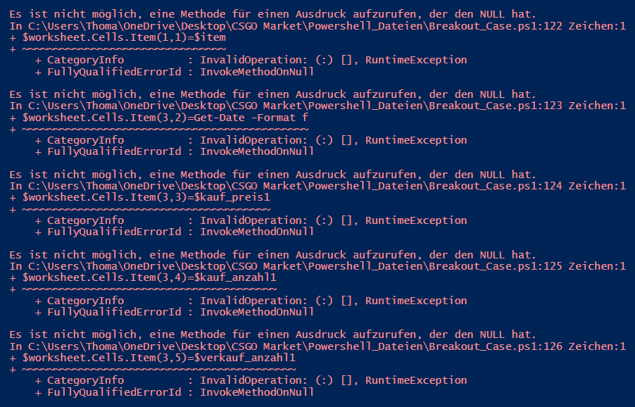 Powershell Fehlercode kann ich nicht beheben? (Computer, Technik, PC)