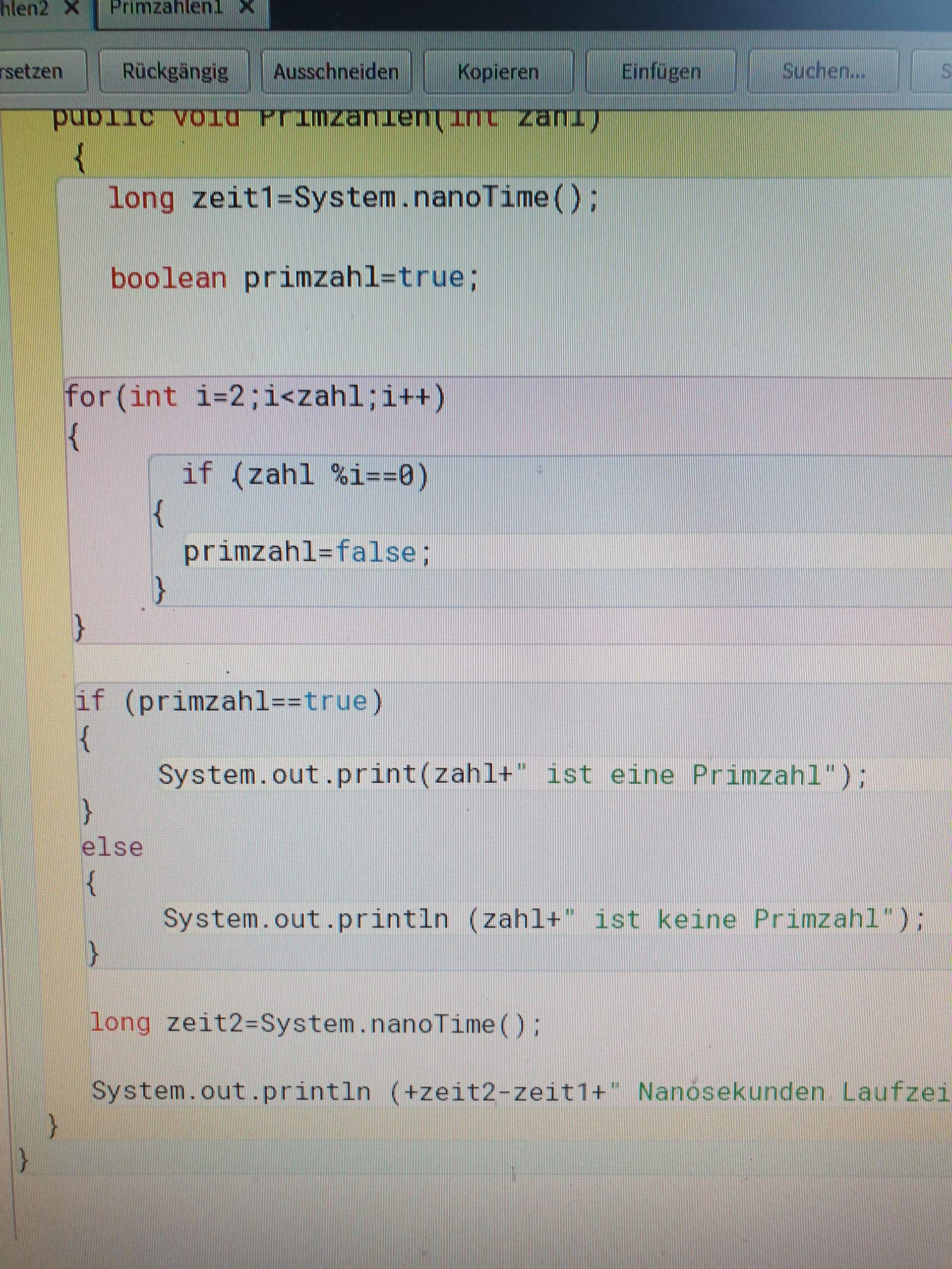 Primzahlen und Wurzeln? (Informatik, Java, Zahlen)