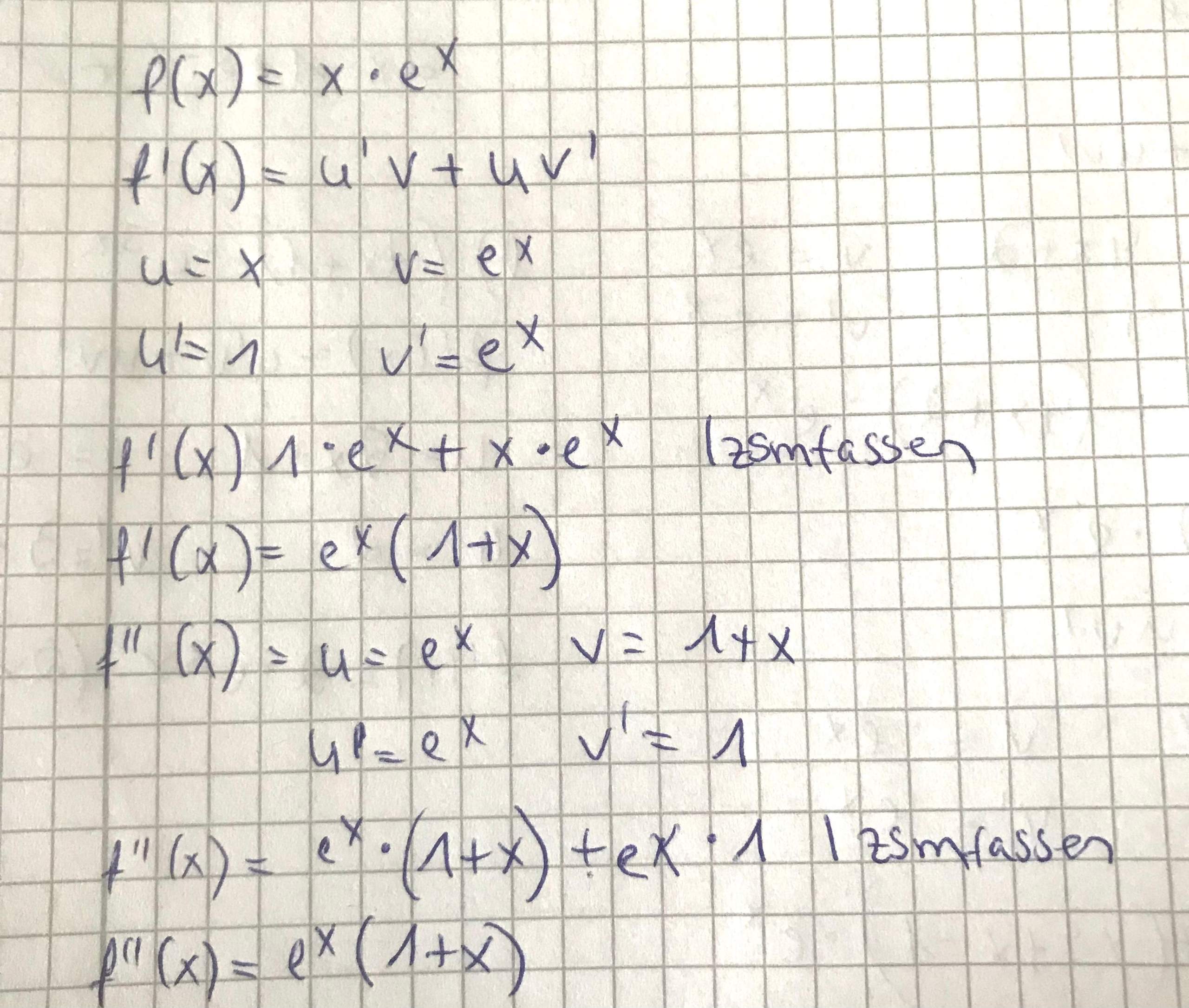 Produktregel und Extremstellen? (Schule, Mathematik, Funktion)