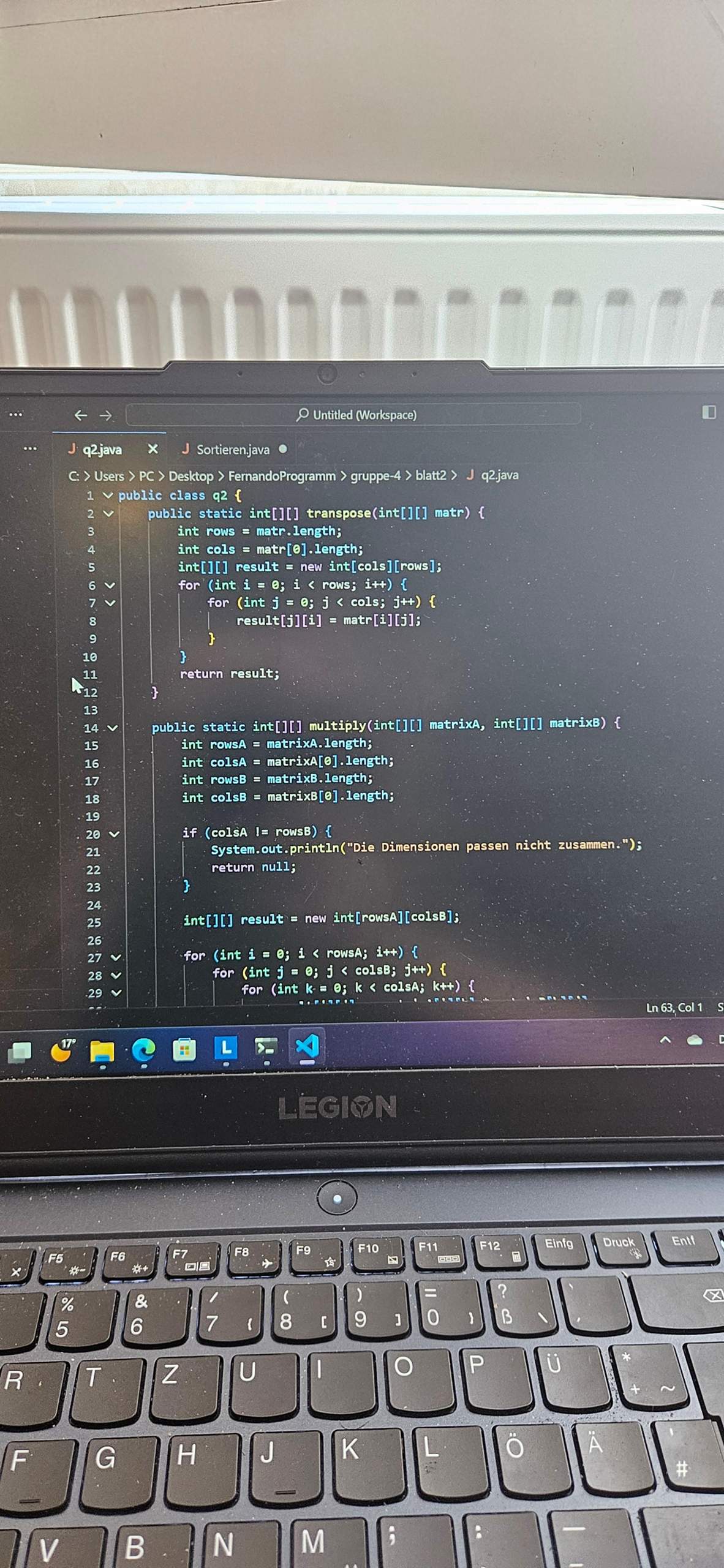 Programmieren Matrizen? (Java, Matrizenrechnung)