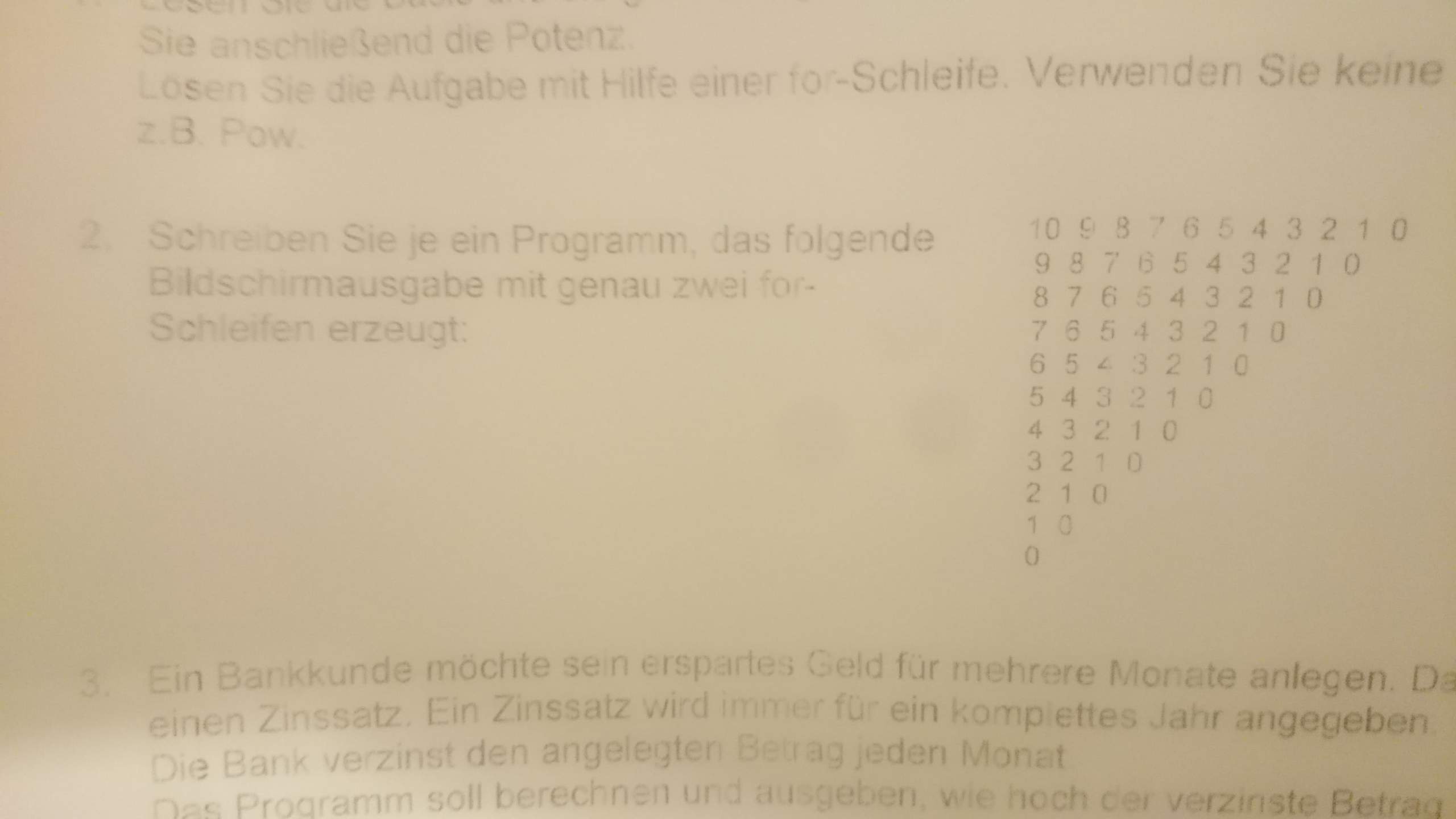 Programmiersprache C Mit For Schleifen Ein Dreieck Erzeugen Aus Zahlen