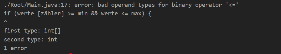 Programmiersprache Java: Wieso erhalte ich diese Fehlermeldung? (programmieren)