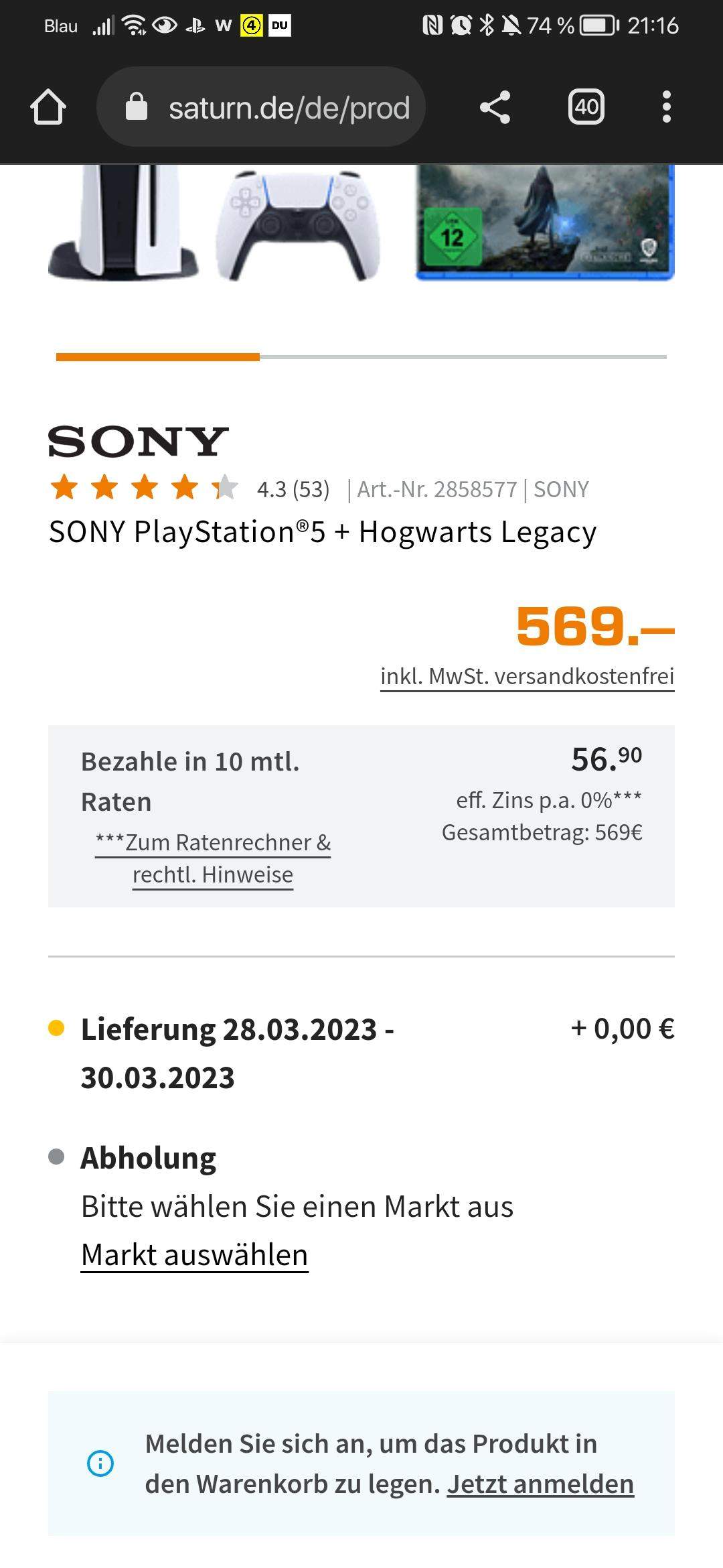 Ps5 kaufen bei Saturn nur Abholung? (Sony, PlayStation 5)