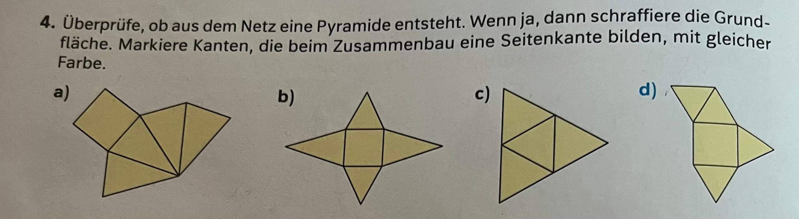 Pyramiden-Netz? (Schule, Mathematik, Hausaufgaben)