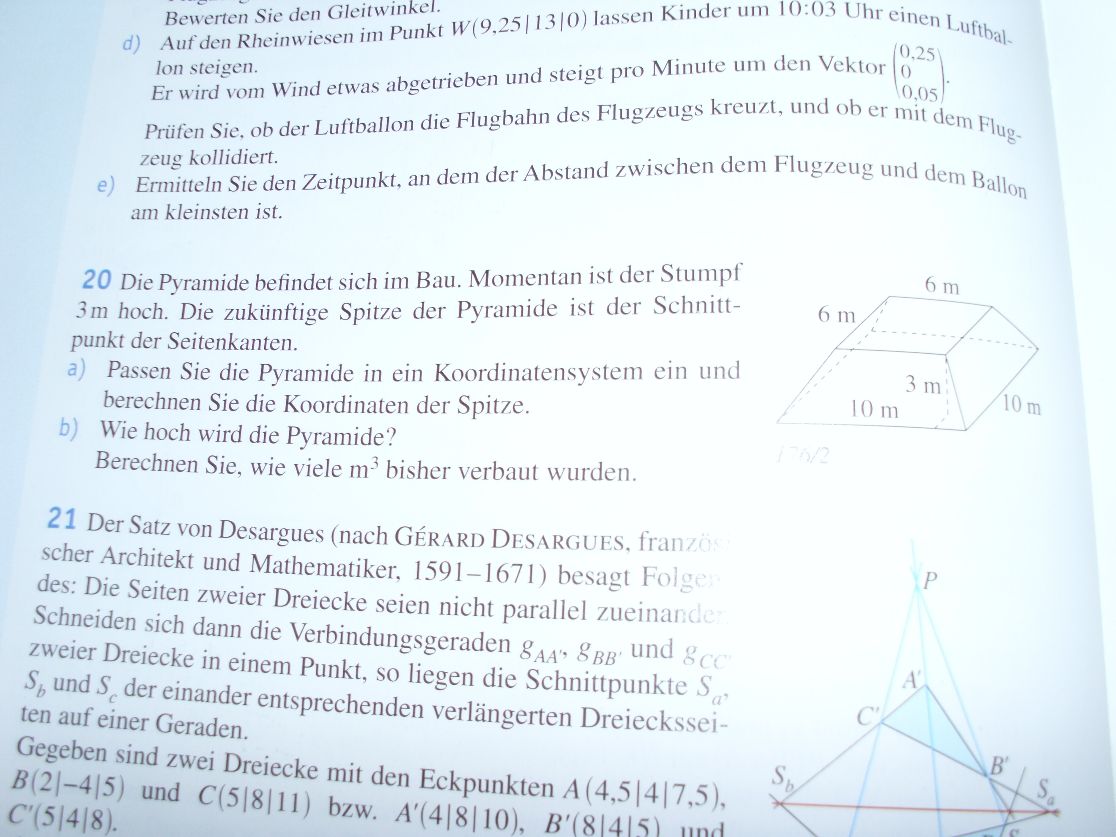 Pyramidenstumpf Koordinaten der Spitze berechnen? (Schule, Mathematik ...