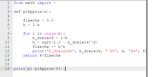 Python Mathematische Modellierung Mit Python Funktionen Kreisfläche
